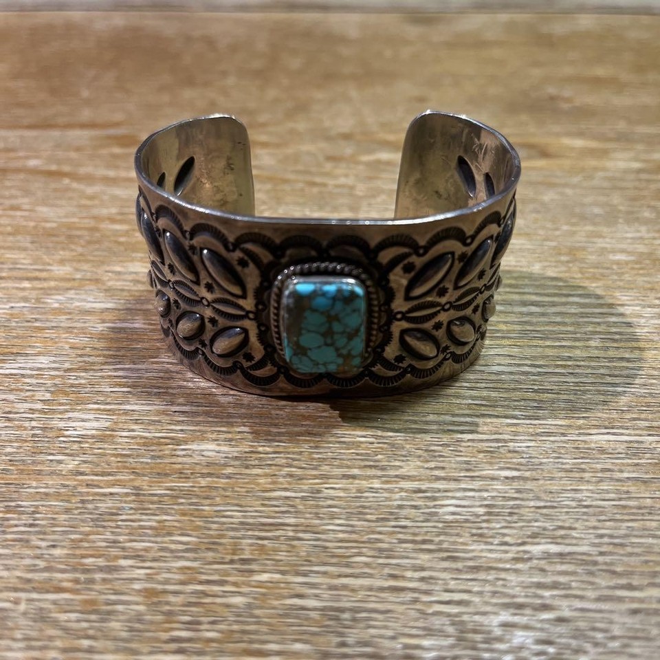 Harman Smith Navajo Turquoise Sterling Silver Wide Bangle US6.5.8cm | eBay