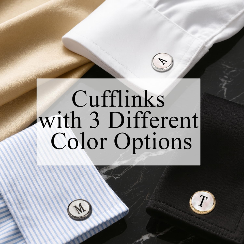 Cuff Links Mens Golden Silver Gunmetal Black Cufflinks for Men Custom ...