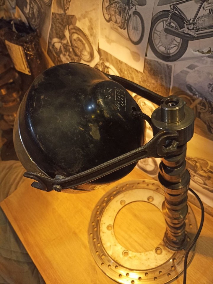 Industrial Steampunk Loft Table Lamp Metal Motorcycle Parts made in ...