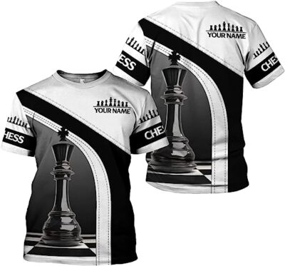 Personalized Name Chess 3D Full Color Shirt, Custom Name Chess 3D Shirt ...