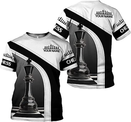 Personalized Name Chess 3D Full Color Shirt, Custom Name Chess 3D Shirt ...