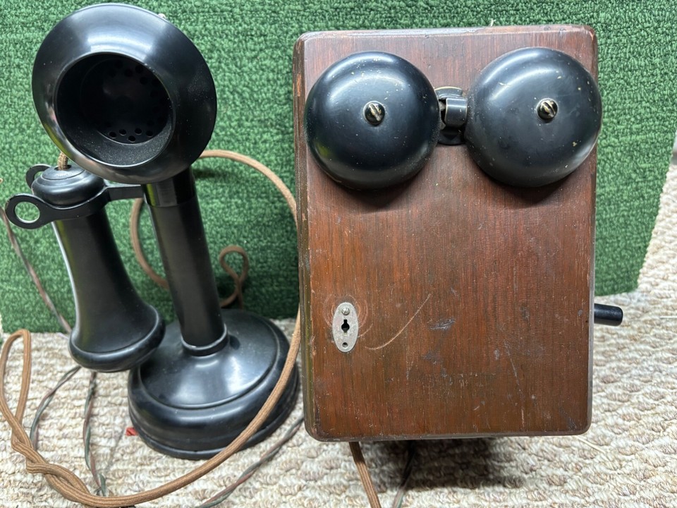 Antique Western Electric Candlestick Telephone with Ringer Box | eBay