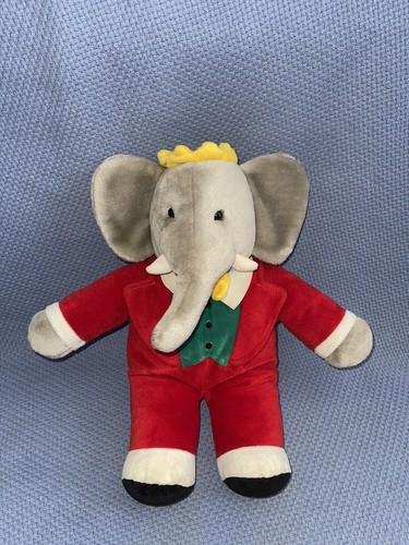 Babar Elephant 1988 Stuffed Plush Doll Toy Figure Show Book King VTG ...