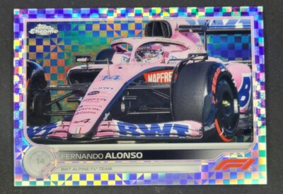 2022 Topps Formula 1 FERNANDO ALONSO #15 Purple Checker Flag /199 | eBay