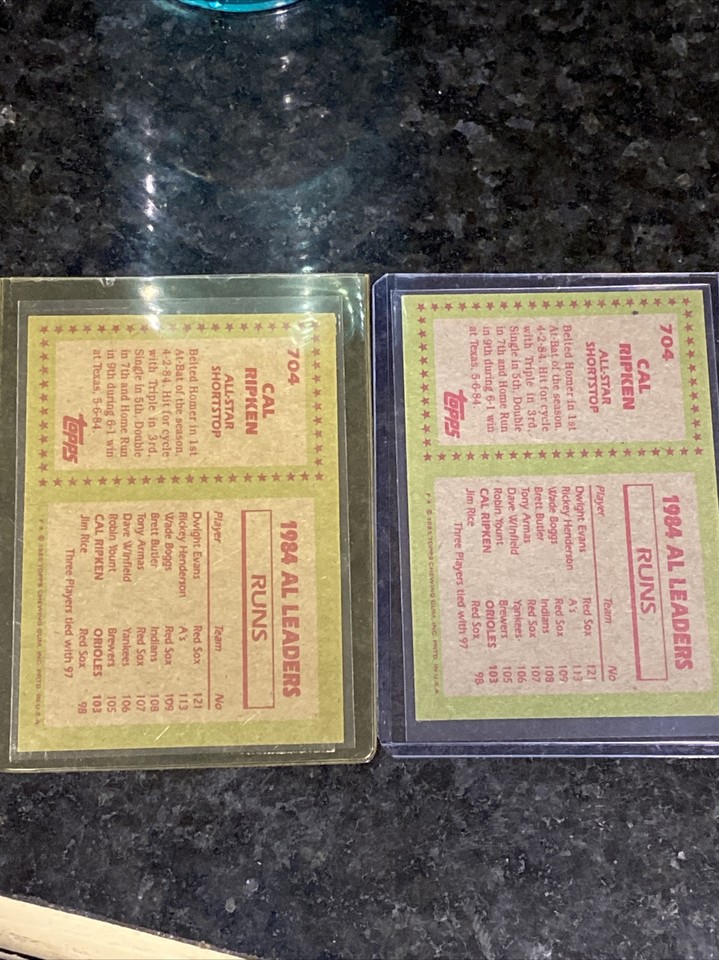 1985 Topps #704 Cal Ripken All-Star NM-MT Set Break Orioles Baseball ...