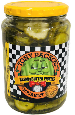 Tony Packo's Gourmet Bread & Butter Pickles 24 oz Packos | eBay