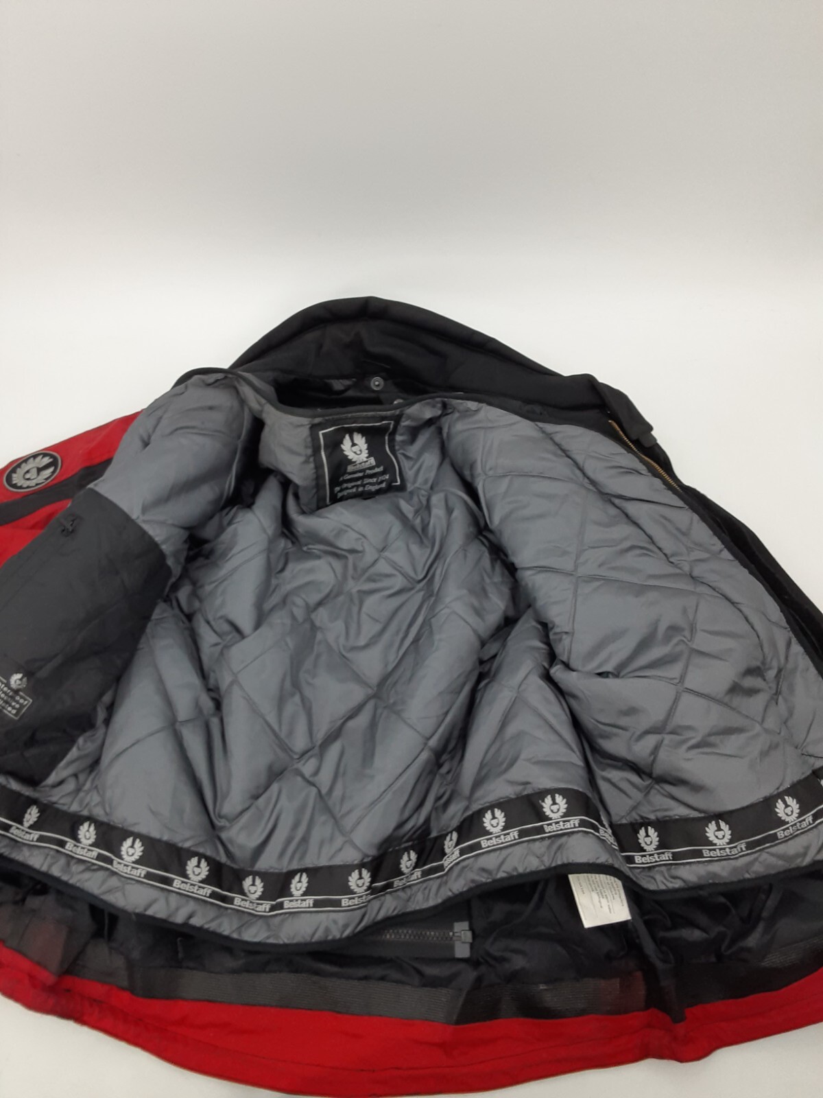 BELSTAFF England Motorcycle Jacket Lined Padded Red &… - Gem
