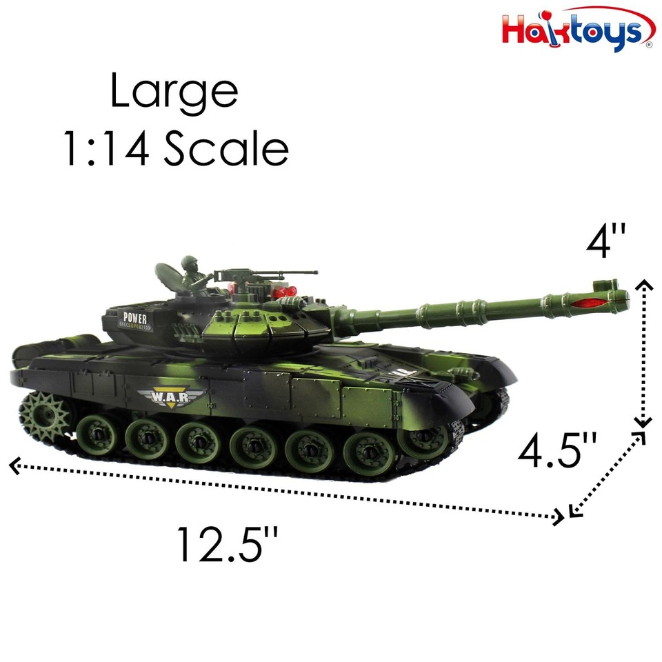 Set of 2 Radio Control Fighting Battle Tanks - Realistic Sound & Lights ...