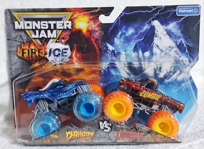 Monster Jam Dragon Vs. Zombie Fire & Ice Walmart Limited Edition NEW | eBay
