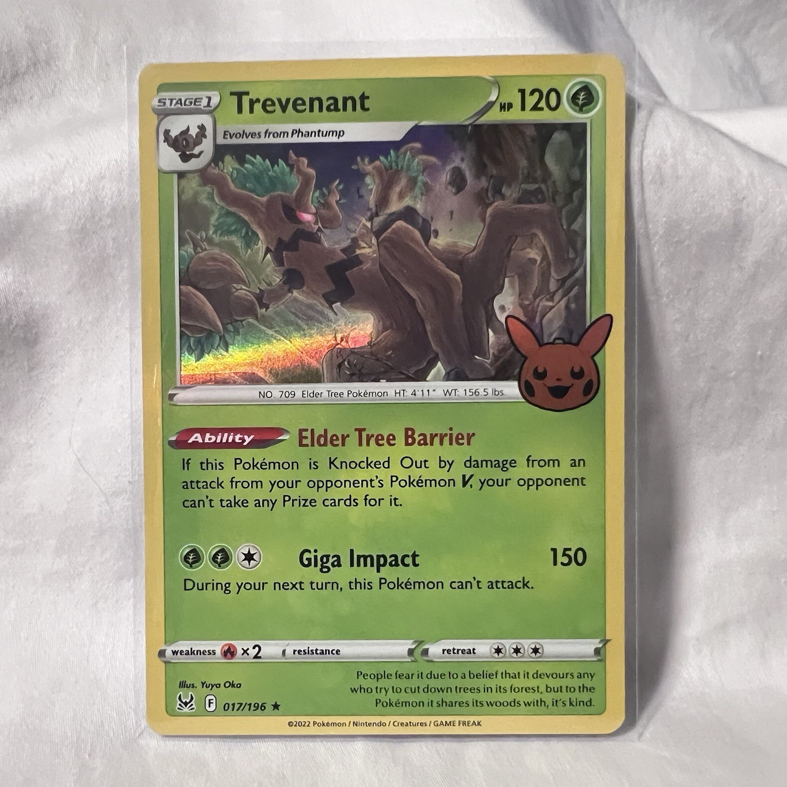 Pokémon TCG Trevenant Trick Or Trade 2023 017/196 Halloween Holo ...