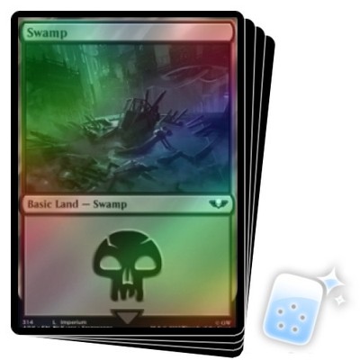 FOIL SWAMP (314) (SURGE FOIL) X4 Warhammer 40,000 Magic MTG MINT CARD ...