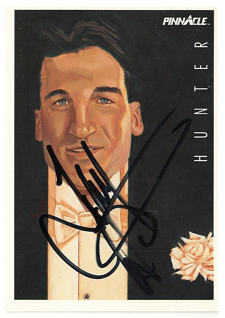 TIM HUNTER CALGARY FLAMES RARE SIGNED HOCKEY CARD | eBay