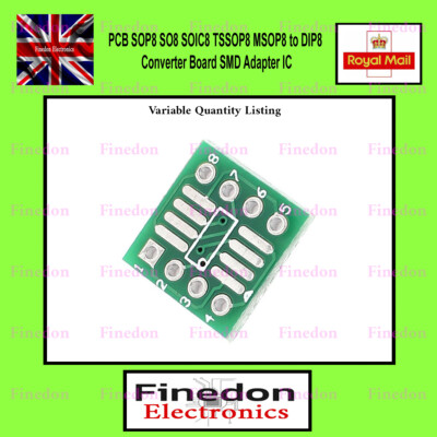 PCB SOP8 SO8 SOIC8 TSSOP8 MSOP8 to DIP8 Converter Board SMD Adapter IC ...
