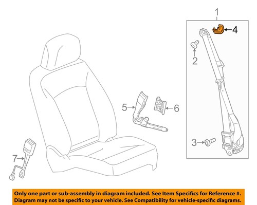 GM OEM 15-19 ATS Restraint Systems Front Seat Belts-Seat Belt Bezel ...