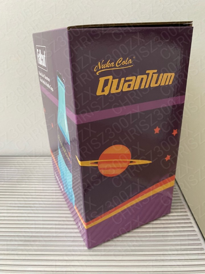 Fallout Nuka Cola Quantum Glass Bottle + 10 Bottle Caps Rocket Replica ...
