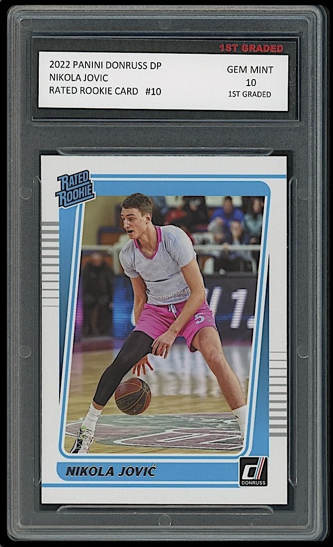 Nikola Jovic 2022 Panini Donruss DP 1st Graded 10 NBA Rated Rookie Card ...
