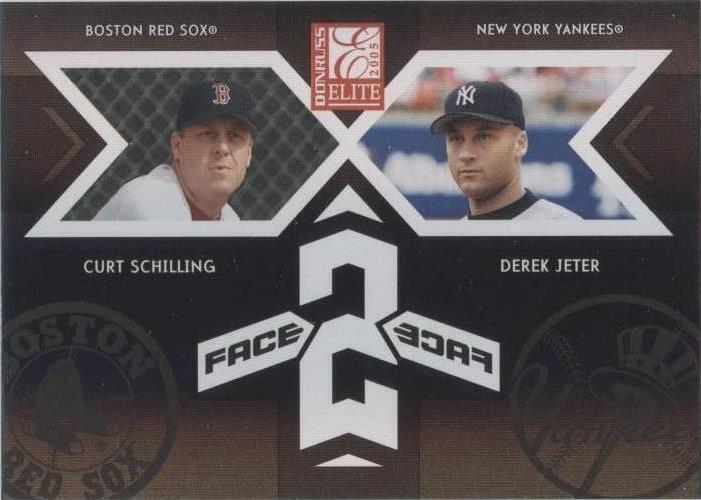 2005 Donruss Elite - Face 2 Face Derek Jeter, Curt Schilling #FF-10 ...