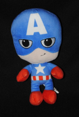 Peluche doudou Captain América MARVEL BANDAI super héros bleu rouge 21 ...