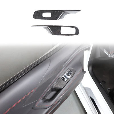 For Corvette C8 2020-2025 Carbon Fiber honeycomb Window Lift Button ...
