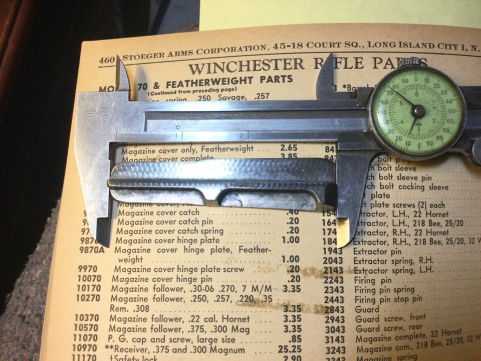 Winchester Supergrade Pre 64 Model 70 Magazine Follower Part # 10170 | eBay