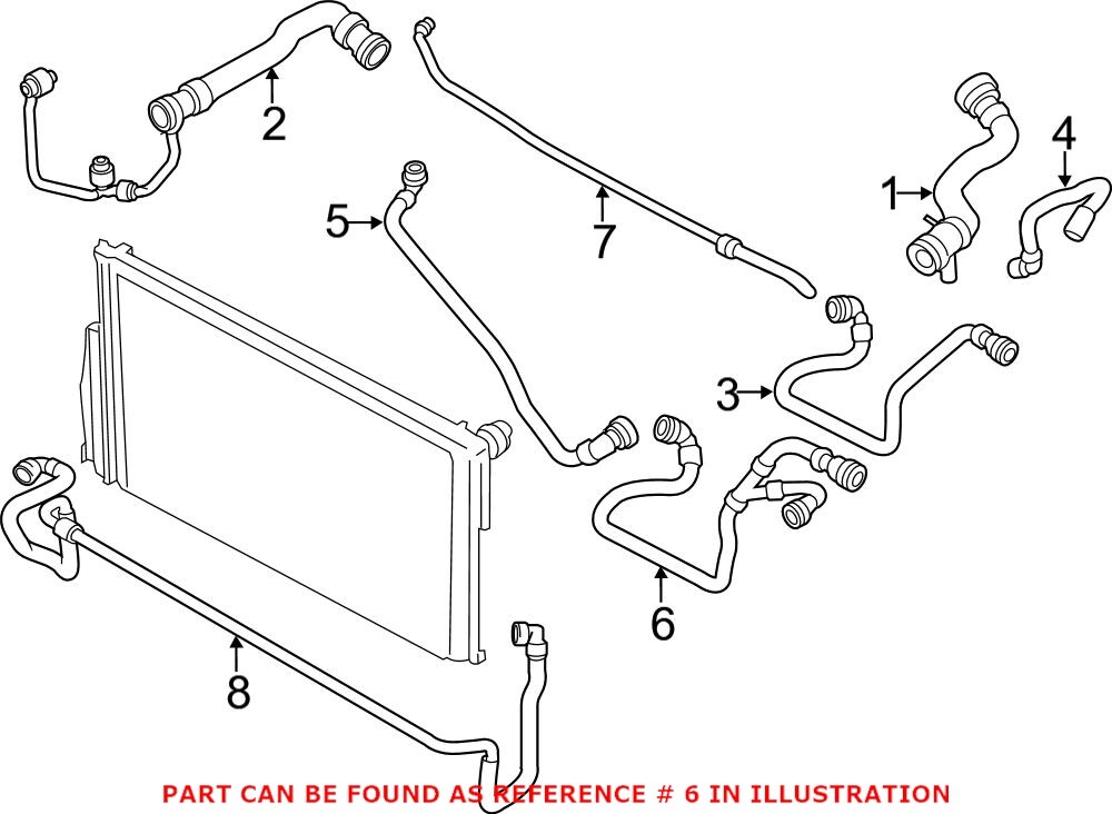 Genuine OEM Engine Coolant Crossover Pipe for BMW 17127619688 | eBay