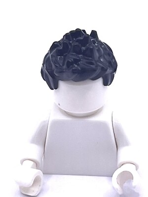 LEGO Minifigure Hair BLACK 98385 Male Boy Short Spiked Busy L10 | eBay