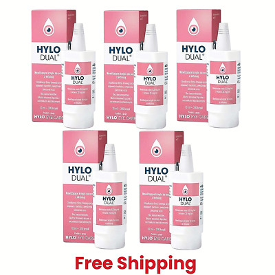 5X Hylo Dual Eye Drops with Hyaluronic Acid and Ectoin for Dry and Red ...