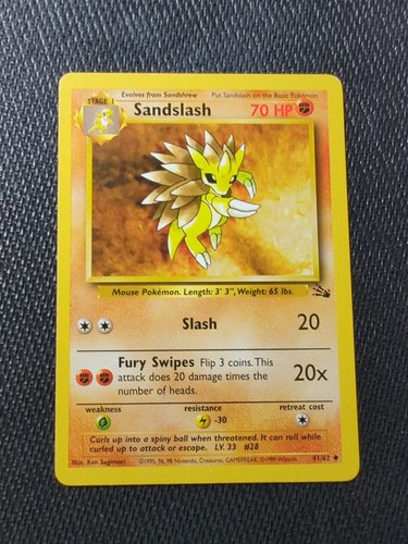 Pokémon TCG Sandslash Fossil 41 Regular Unlimited Uncommon | eBay