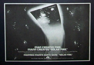 Manfred Mann's Earth Band Solar Fire 1974 Small Poster Type Advert ...