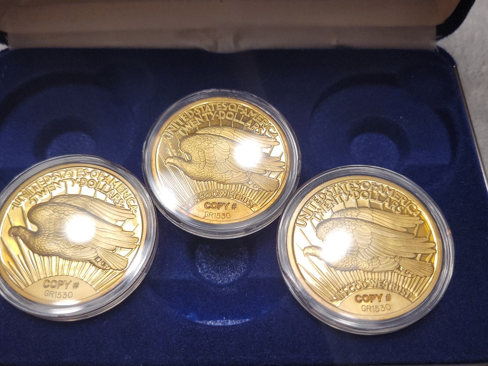 NATIONAL COLLECTOR'S MINT 3 Coin Set w/2 Gold Plated .999 Silver 1907 ...
