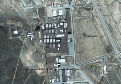 Area 51 PHOTO Secret Complex Aerial Satellite View, UFO Project Blue ...