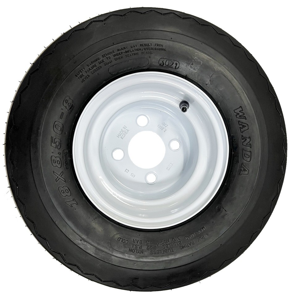 4-Pk 8" 18X8.50-8 White Golf Cart Wheels Tires Fit Club Car, Cushman ...