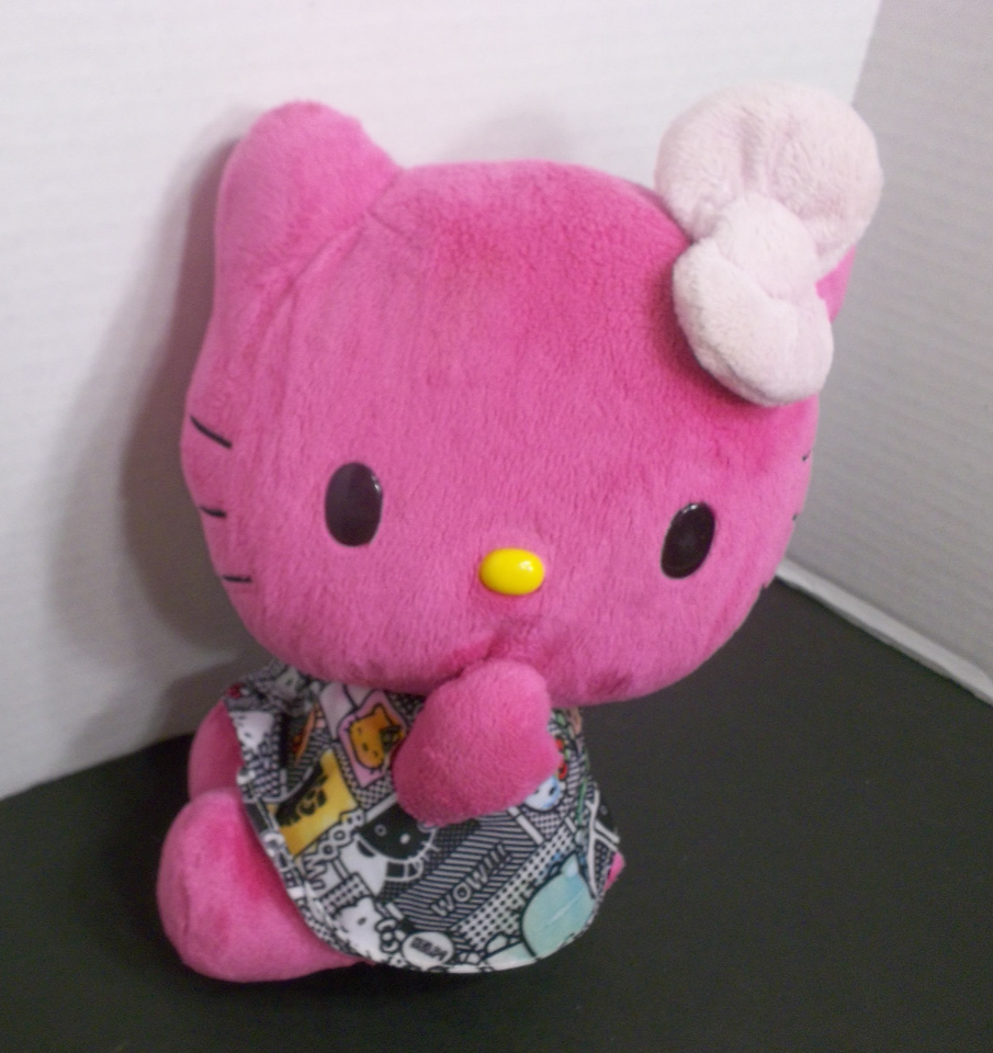 VTG POP ART PINK HELLO KITTY SANRIO WOW HELP! Kitty Dress RARE EDITION ...