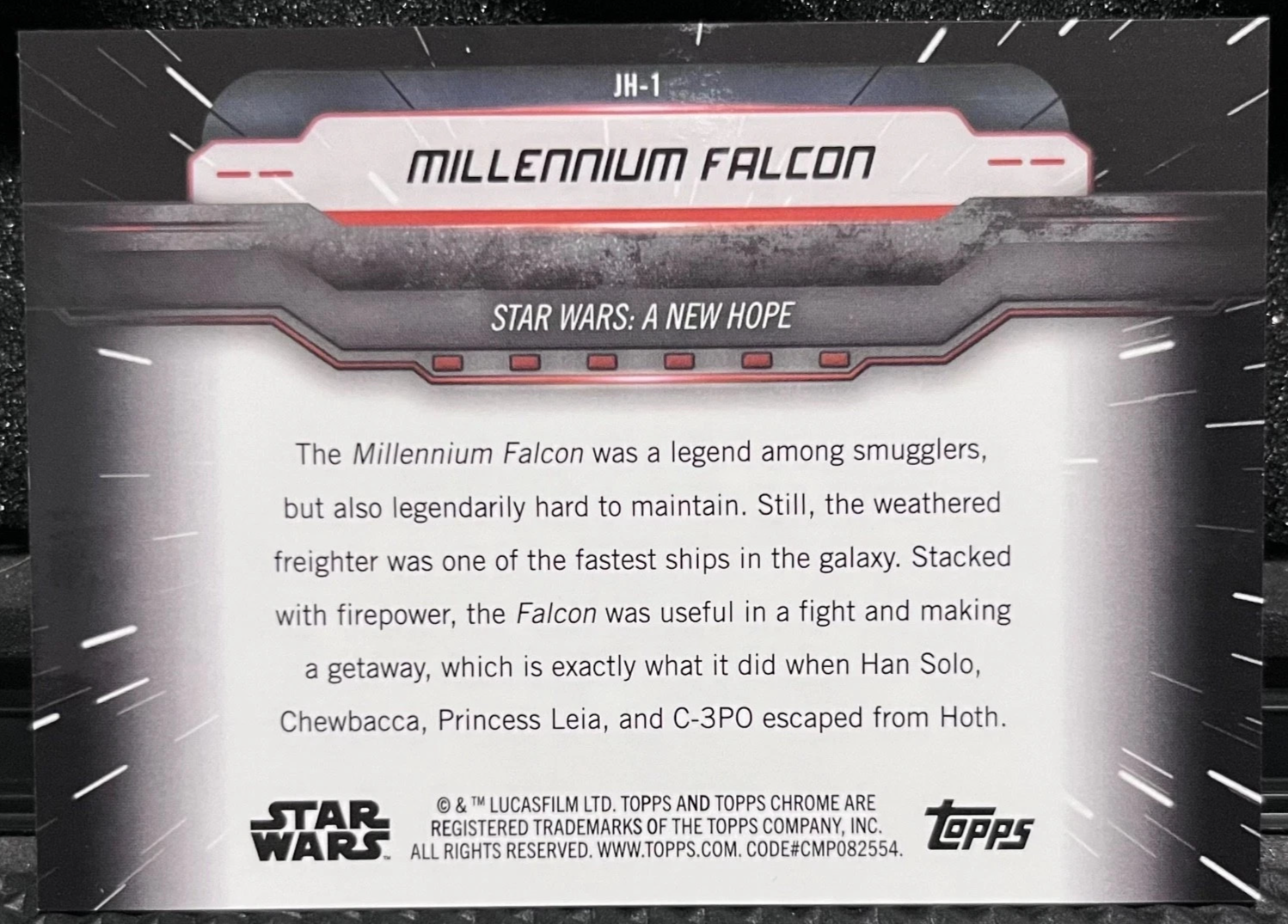2025 Topps Chrome Star Wars Jump To Hyperspace Millennium Falcon No. JH ...
