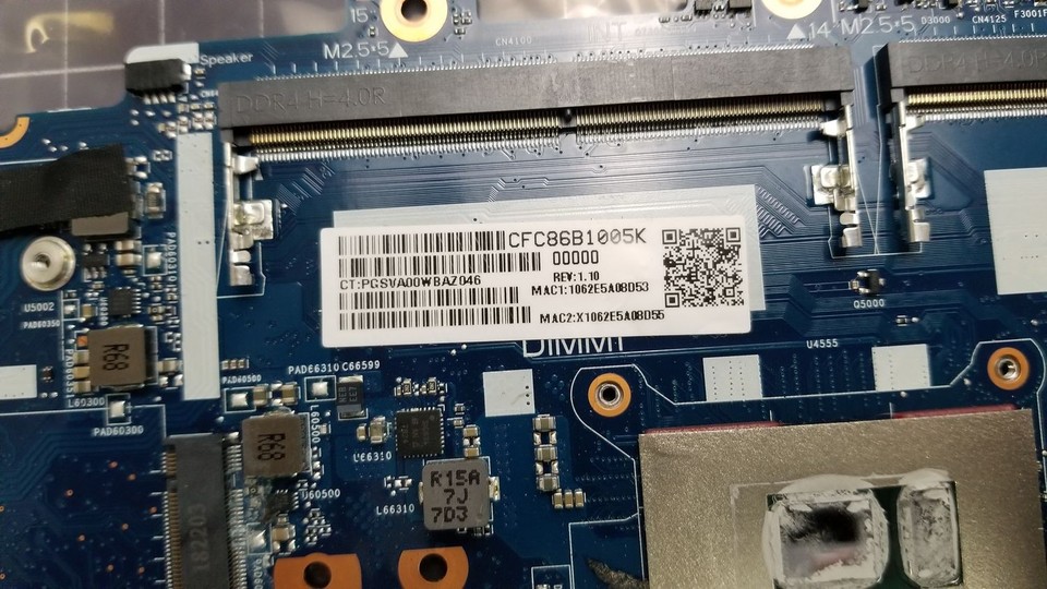 HP Zbook 15u G4 Intel i7-7600U 2.8GHz Motherboard 917506-601 ...