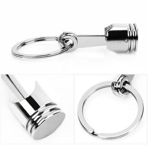 Metal Piston Car Keychain Keyfob Engine Auto Fob Key Chain Ring Keyring ...