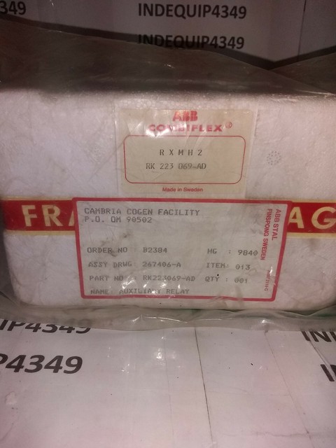 ABB AUXILIARY RELAY RXMH2 P/N RK223069-AD 14B3 for sale online | eBay