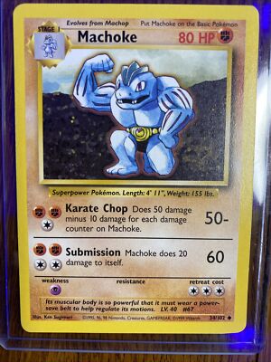 Machoke Base Set 34/102 Uncommon Pokemon Card Unlimited 1999 NM | eBay
