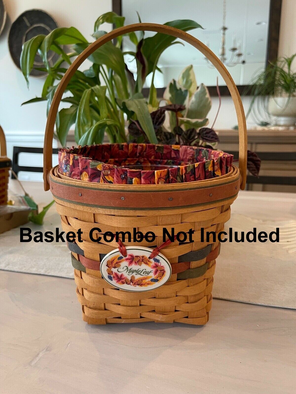 Longaberger 1996 SOA Maple Leaf 7" Measuring Basket Fall Foliage SU ...
