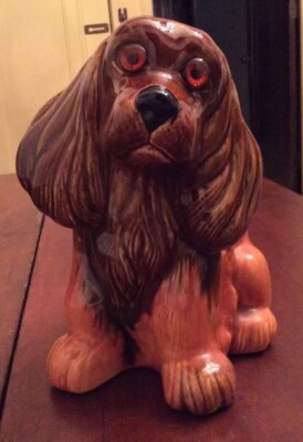 Vintage 70s HOLLAND MOLD Ceramic Cocker Spaniel Dog Puppy Figurine w ...