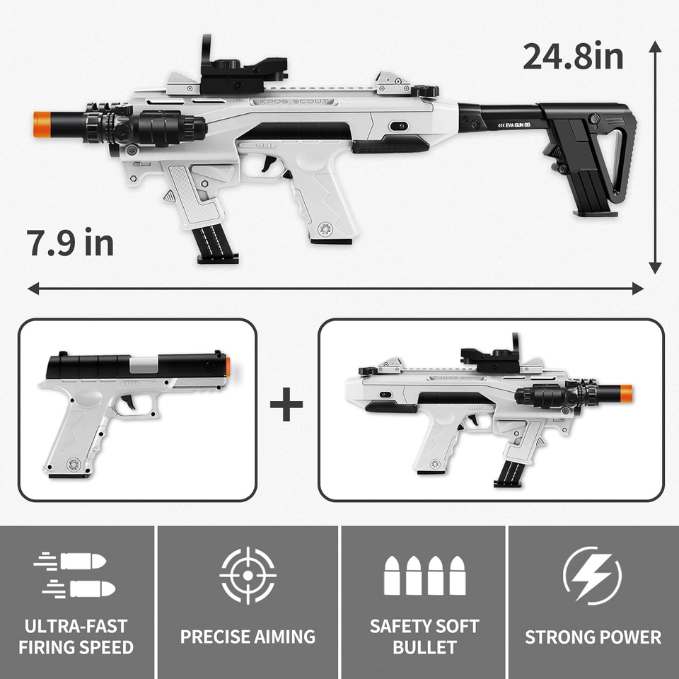 Soft Bullet Toy Gun - Strees Shot Three Model Realistic Shell Ejecting ...