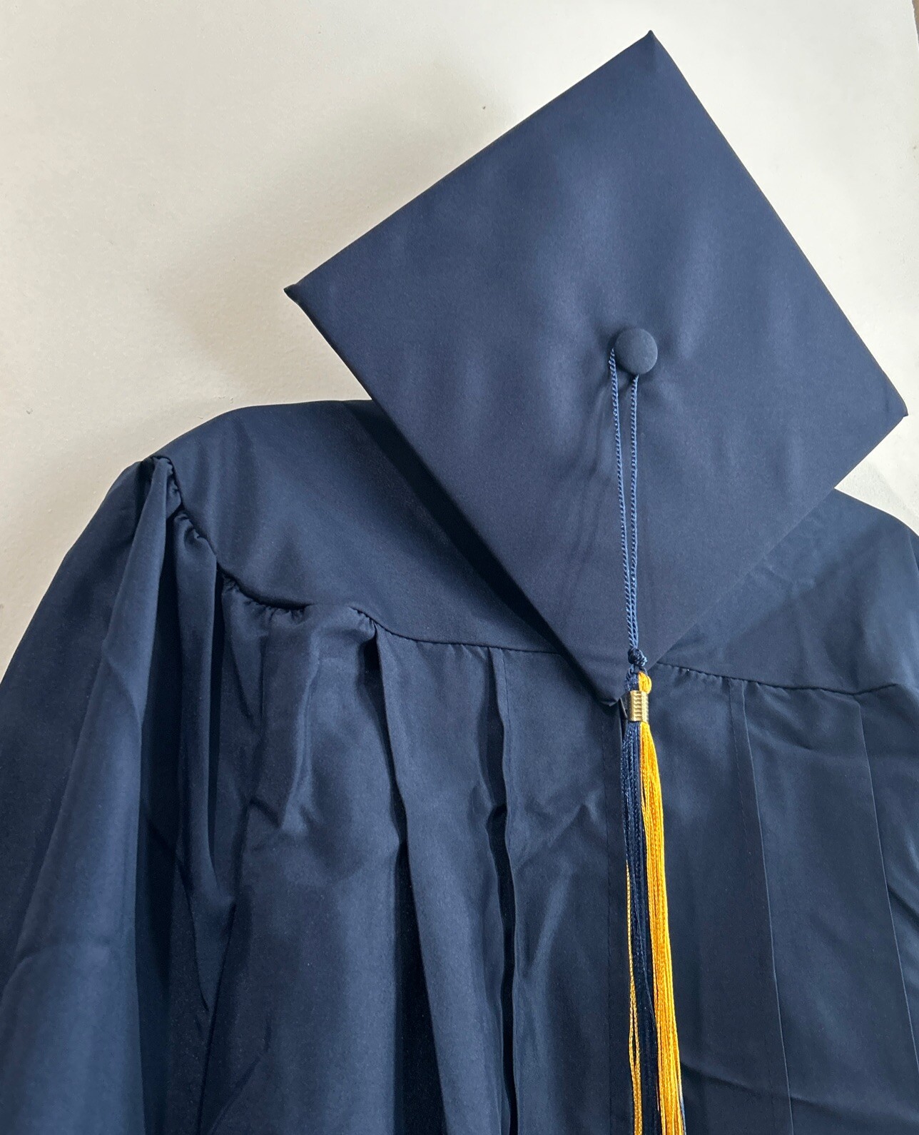 Navy Blue Graduation Cap & Gown - Gem