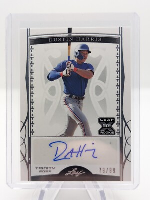 Dustin Harris 2022 Leaf Trinity Silver Foil Rookie Auto /99 Texas ...