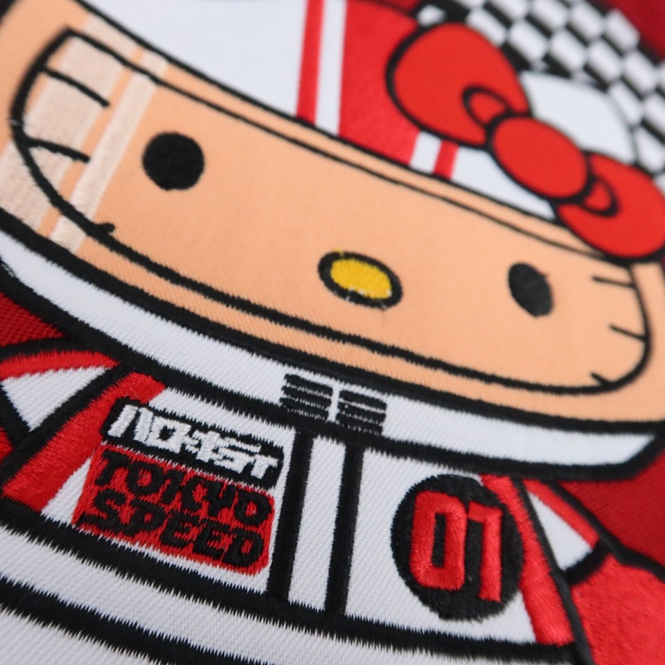 Sanrio Hello Kitty Cropped Racing Jacket Coat Women's Medium ...