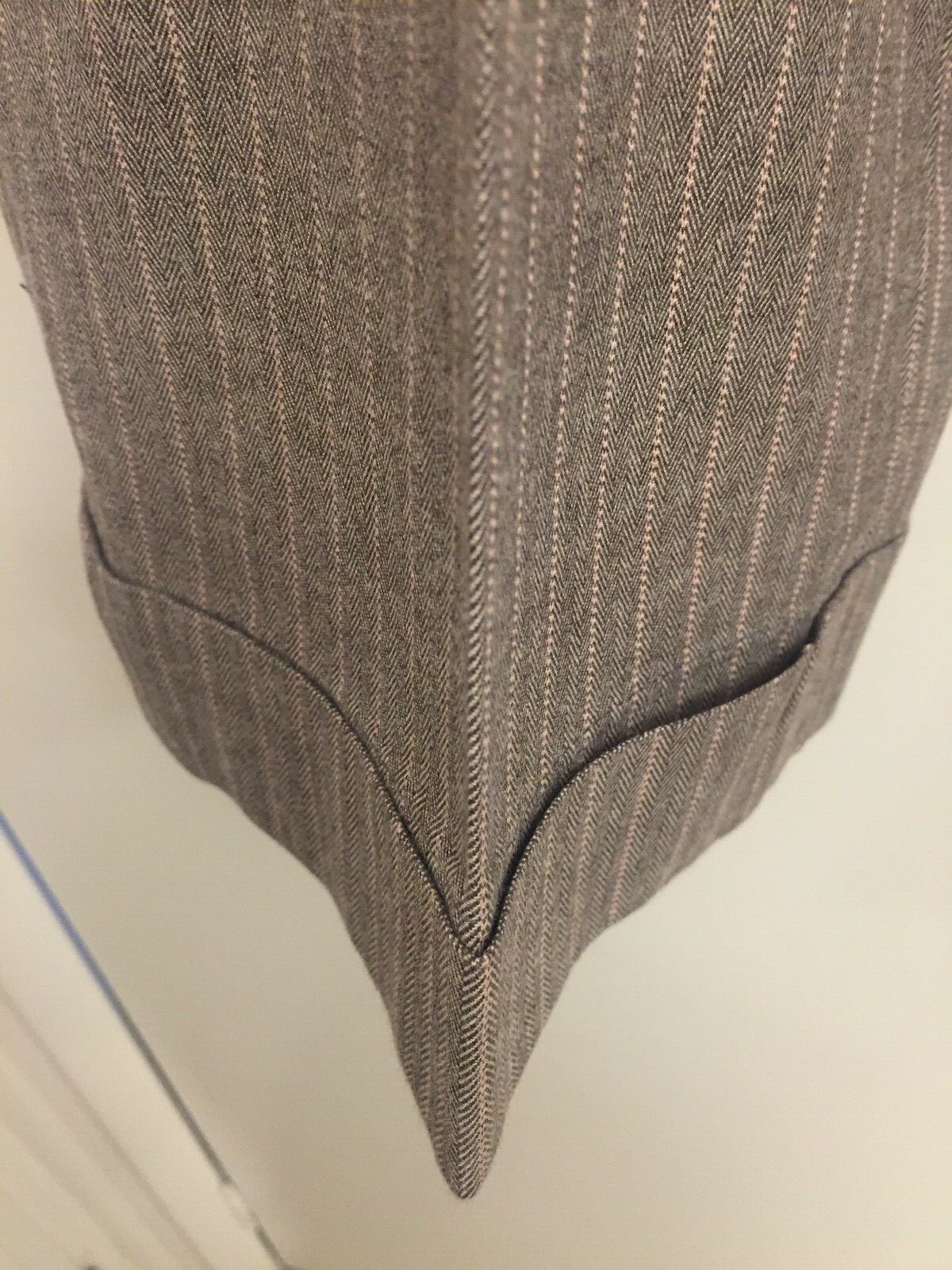 Banana Republic Grey w/ Pink Pinstripe Stretch Martin Trouser Pants ...