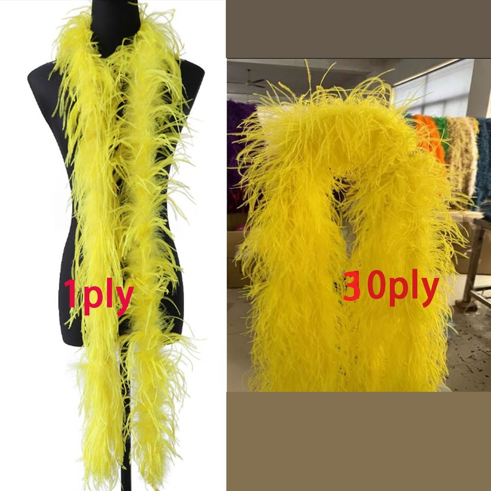 Ostrich Feather Boa Thick 2M Fluffy Ostrich Feather Scarf for Wedding ...