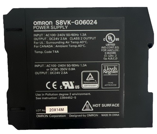 OMRON S8VK-G06024 / S8VKG06024 POWER SUPPLY 100-240V-AC 50/60HZ 1.3A | eBay