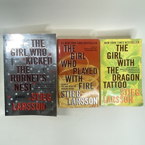 Stieg Larsson lot of 3 Paperbacks Complete Millennium Trilogy Girl ...