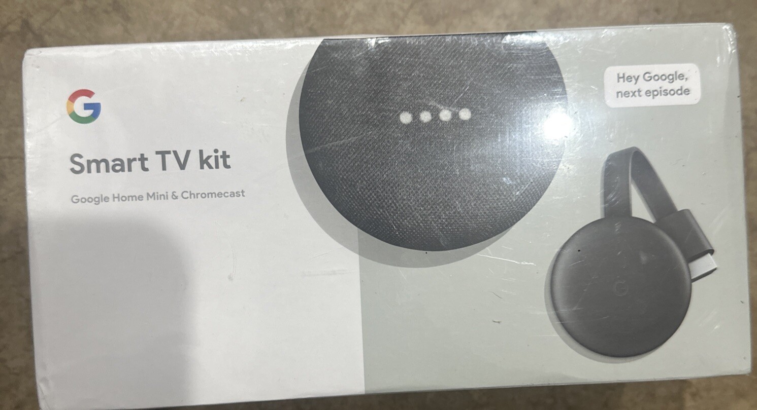 Google Home Min Chromecast Smart Tv Kit NEW)