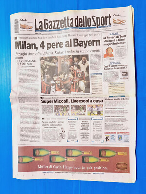 Gazzetta Dello Sport March 9 2006 Milan-Bayern Munich 4-1 - Juventus ...
